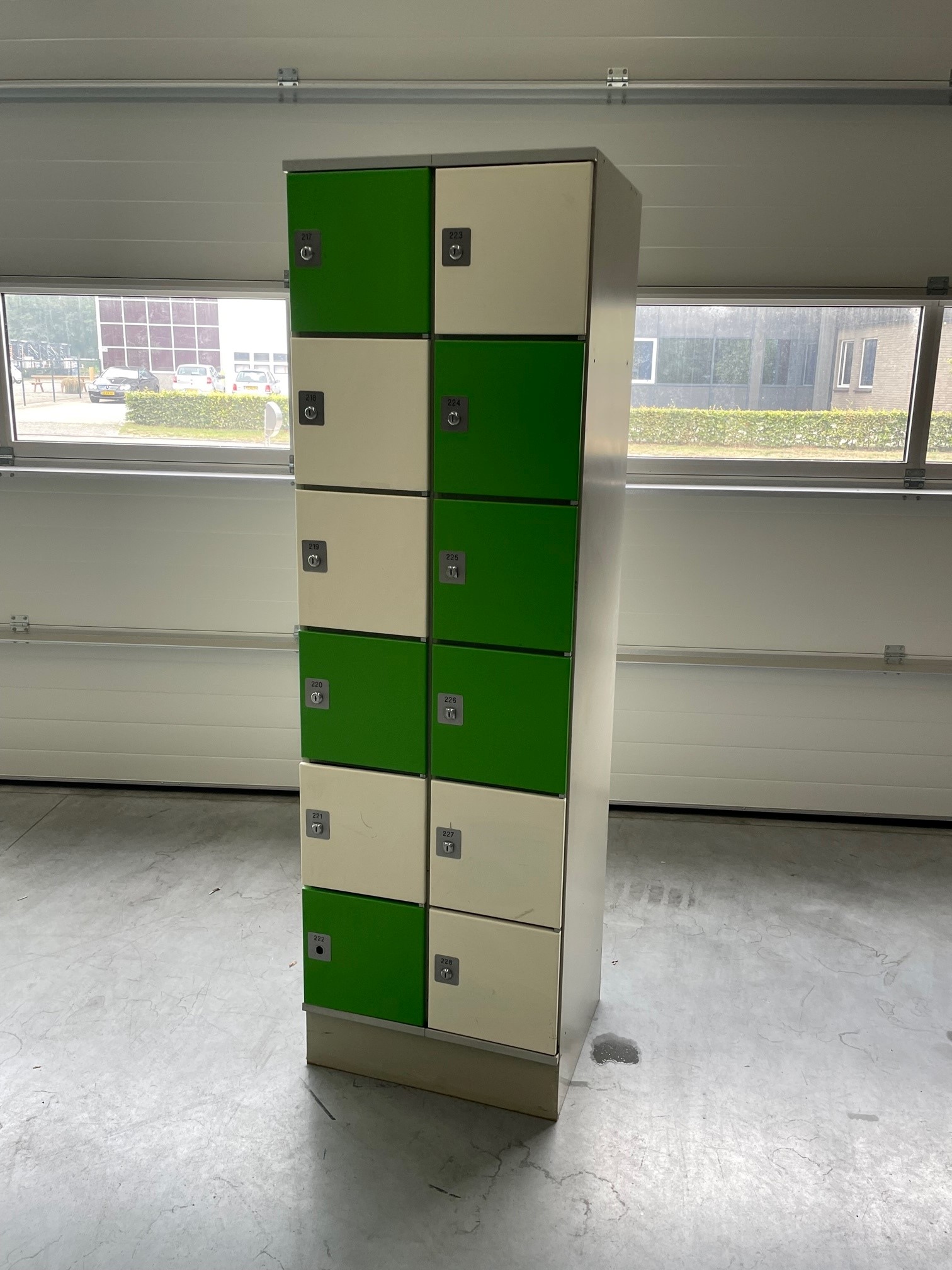 Lockerkast-12 groen/wit - Lockerman