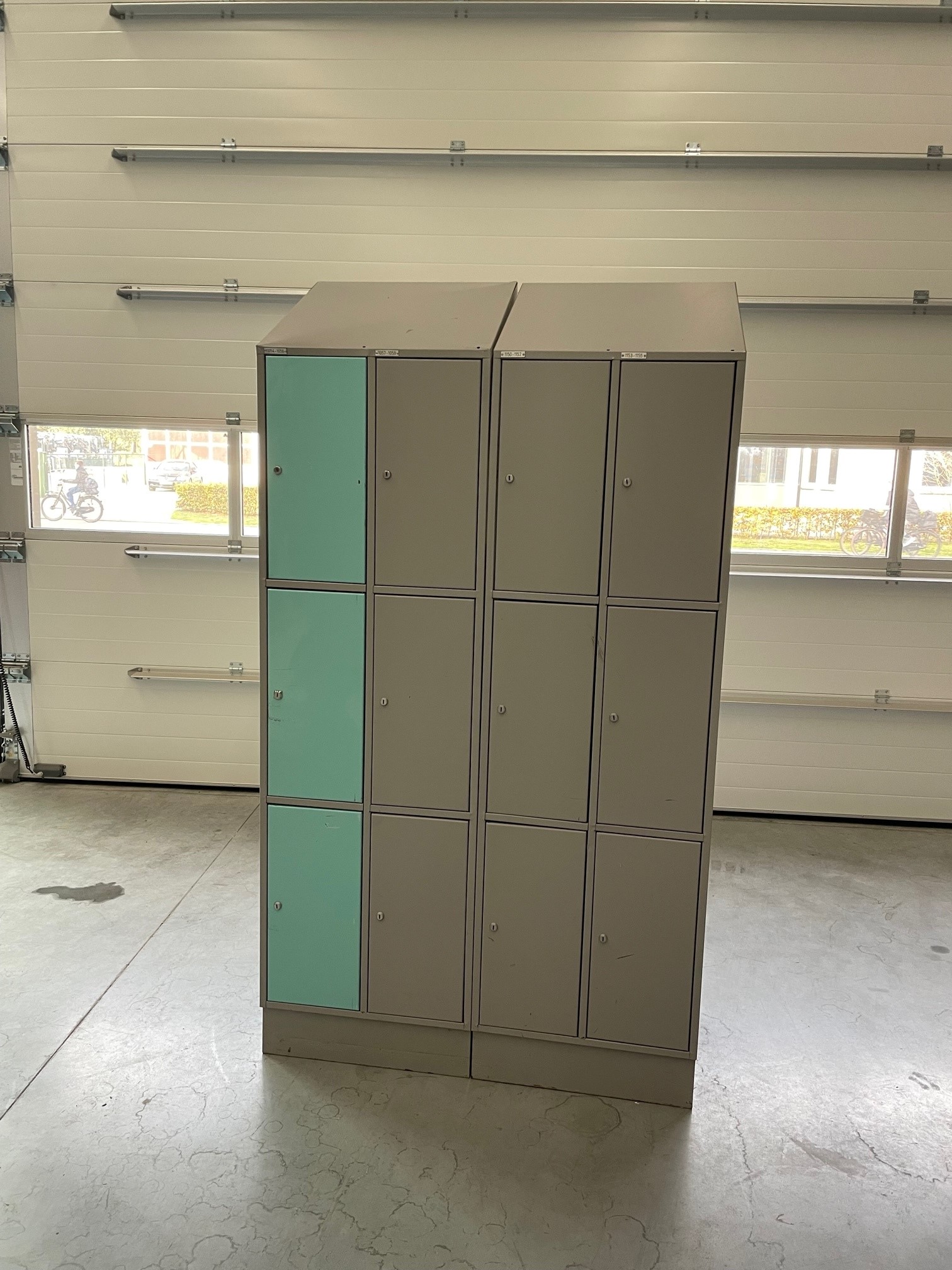 Lockerkast-6 grijs/mintgroen - Lockerman