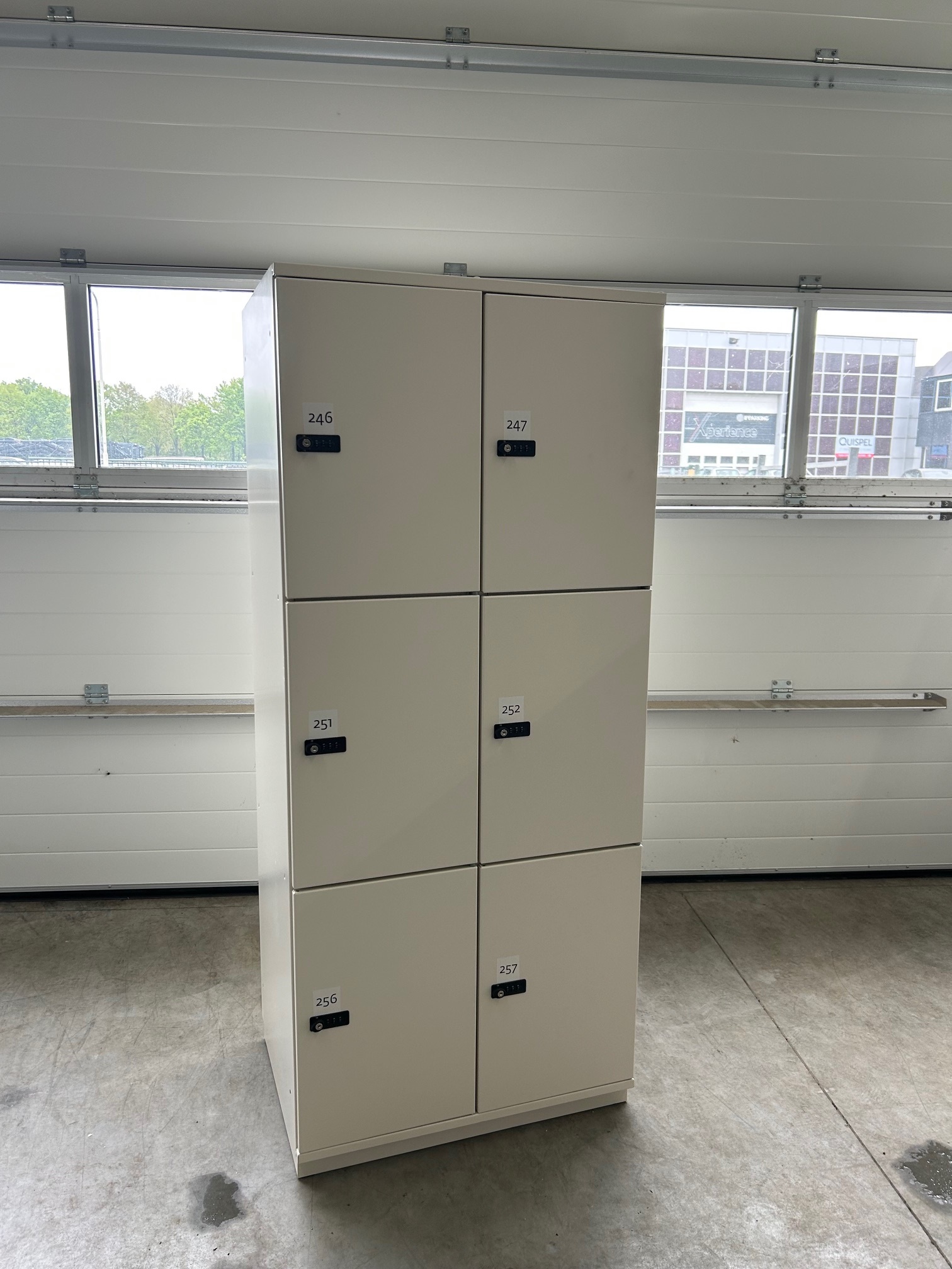 lockerkast-6 wit met cijferslot - Lockerman